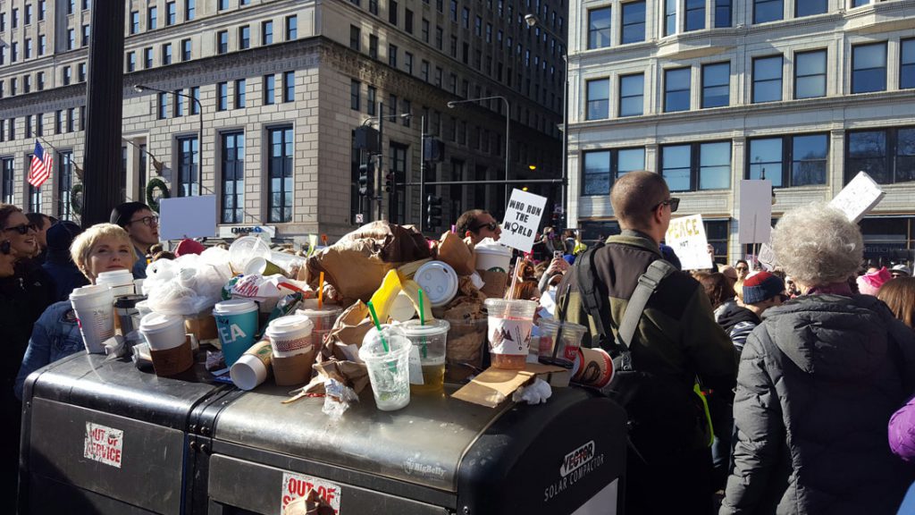 Photo Gallery: Trashing city's streets while exercising democracy ...